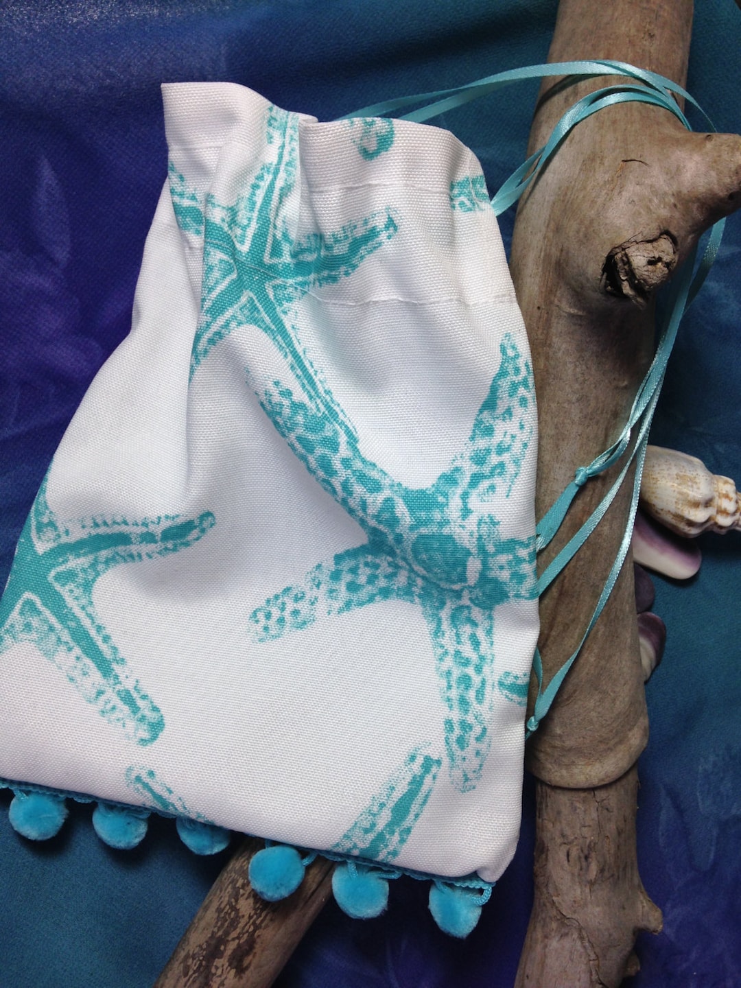 Starfish Gift Bag Pouch Purse Shell Bag Turquoise - Etsy