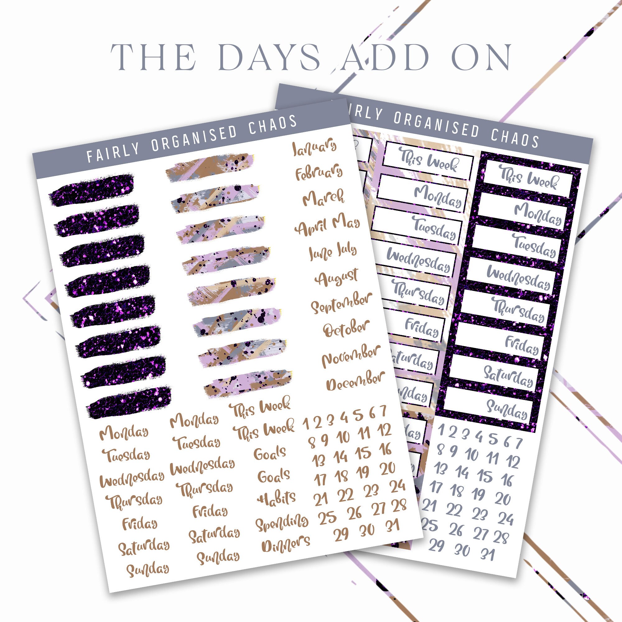 CRYSTAL PRINTABLE STICKER Bundle Manifestation Planner Sticker Kit ...