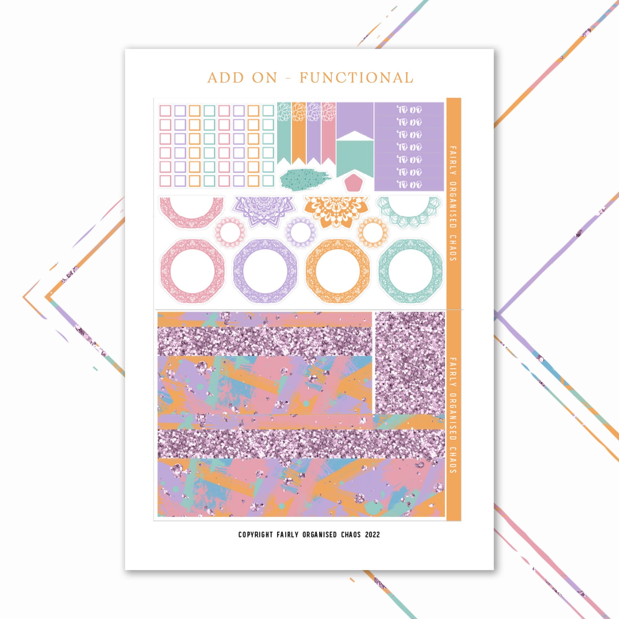 LEARNING PRINTABLE STICKER Kit Add on Printable Planner Stickers Weekly ...