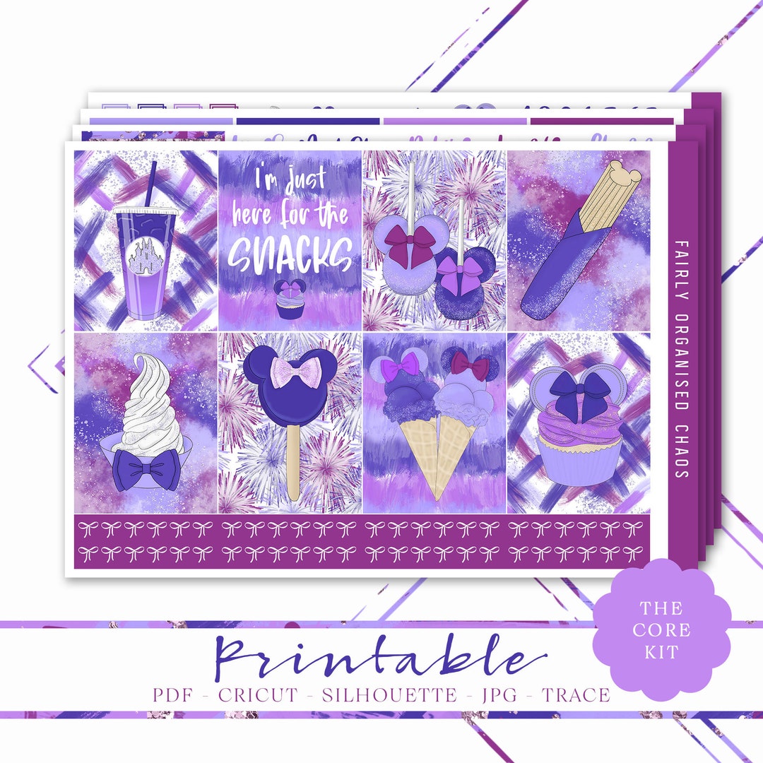 Magic Snacks PRINTABLE STICKER Kit Core Printable Planner Stickers ...