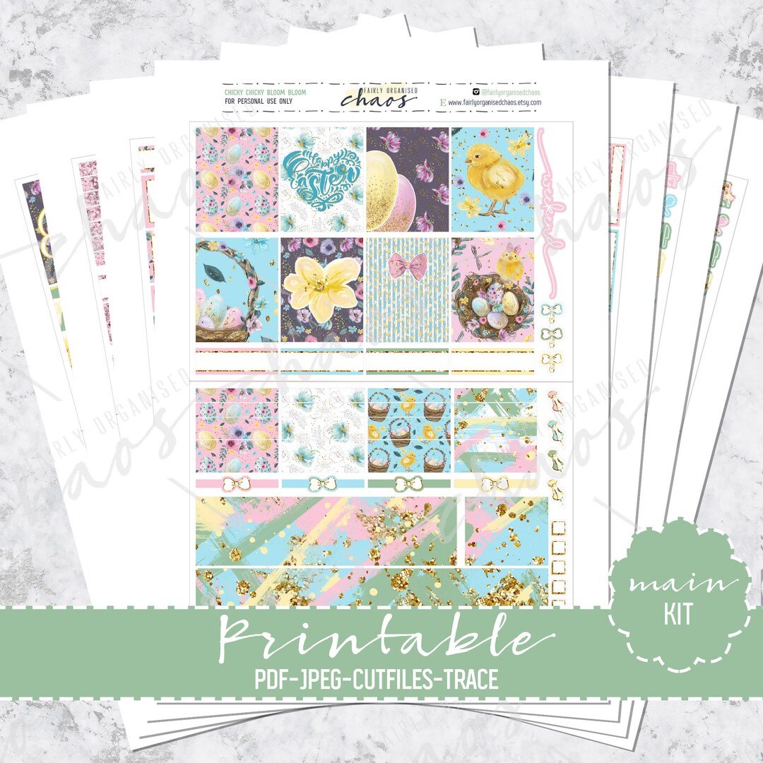 CHICKY Chicky BLOOM Bloom Printable Planner Kit EASTER Printable ...