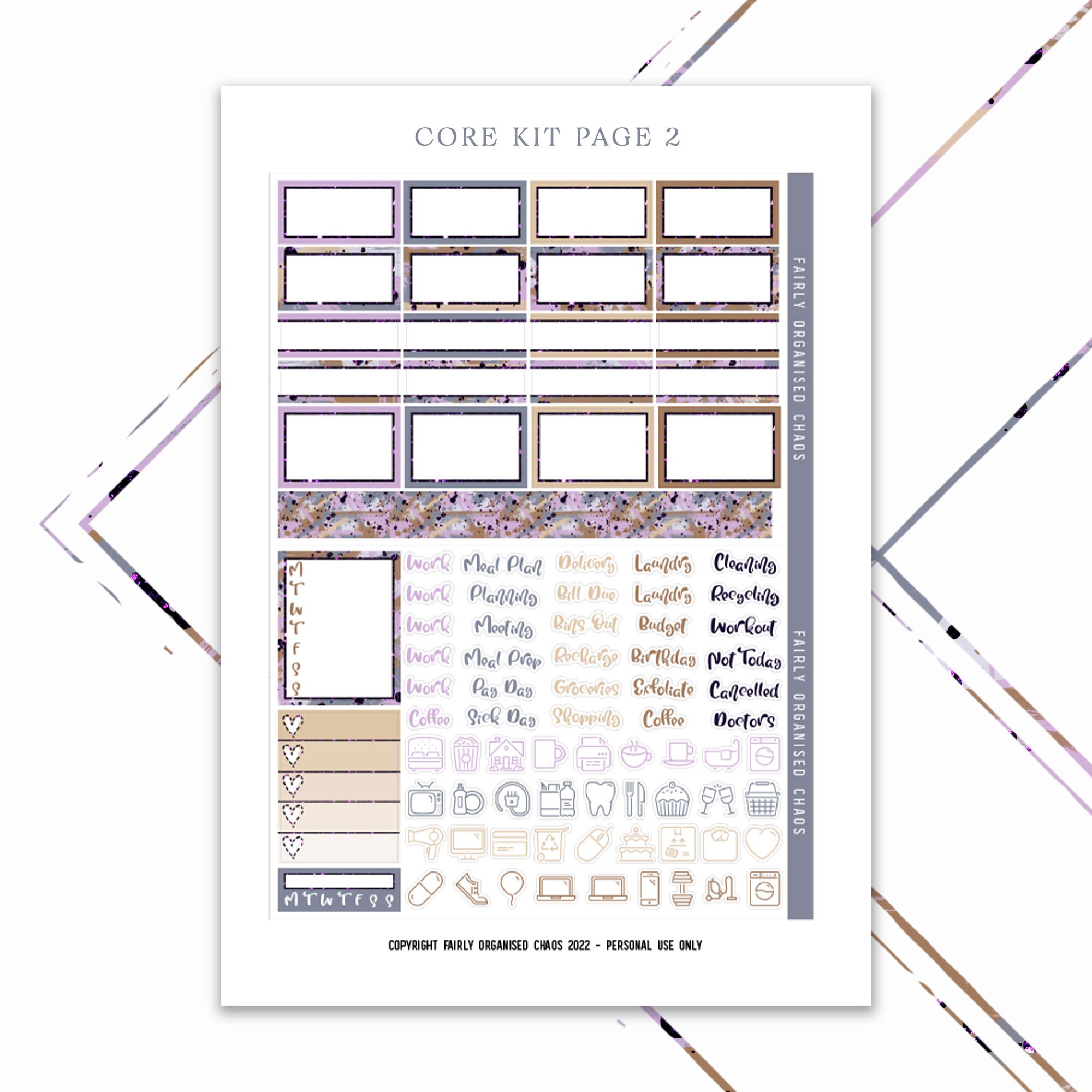 CRYSTAL PRINTABLE STICKER Bundle Manifestation Planner Sticker Kit ...