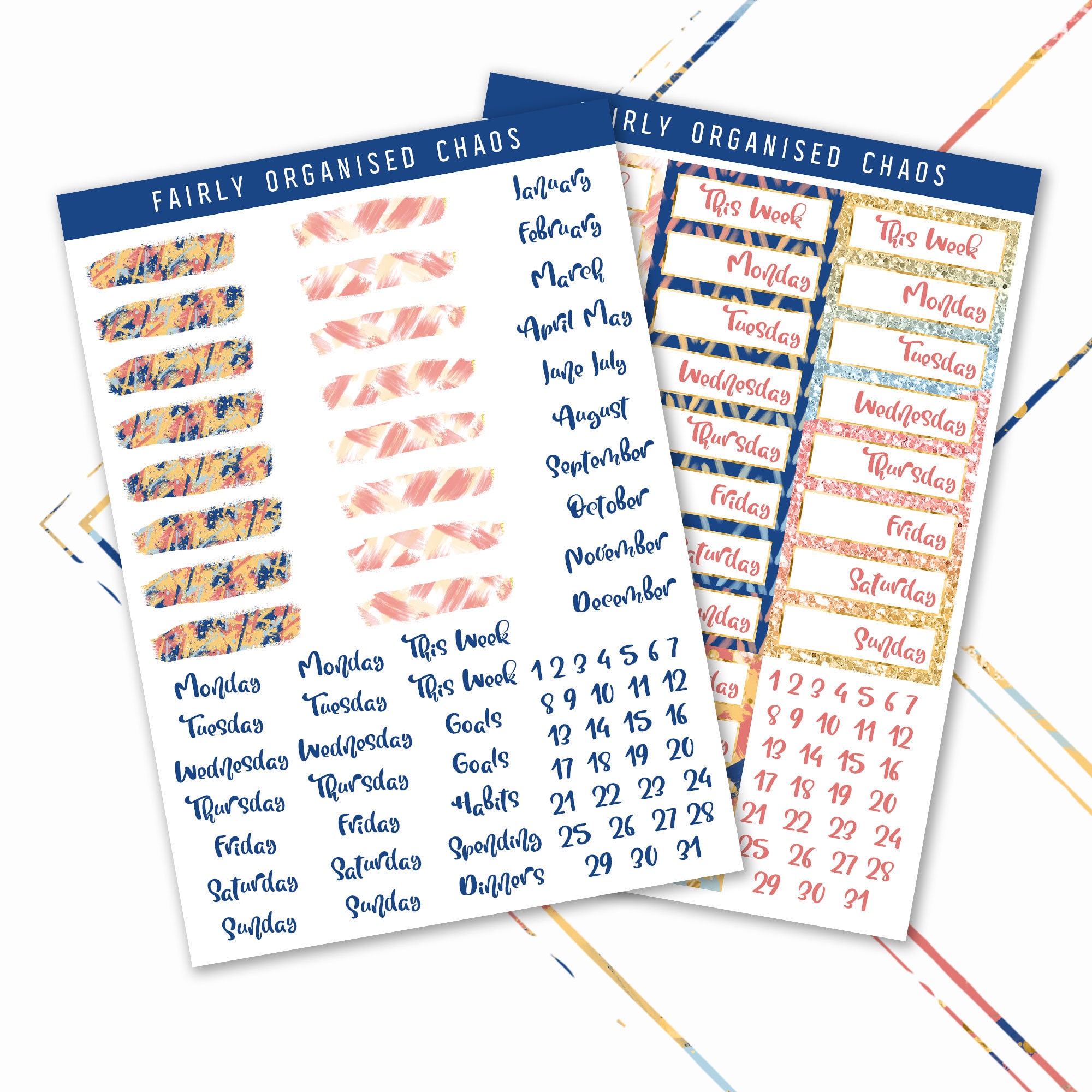 WISHING PRINTABLE STICKER Kit Add on Printable Planner - Etsy