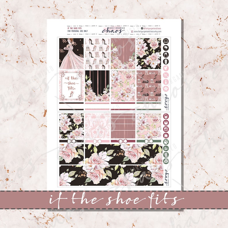 If THE SHOE FITS Printable Sticker Kit Weekly Sticker Kit - Etsy