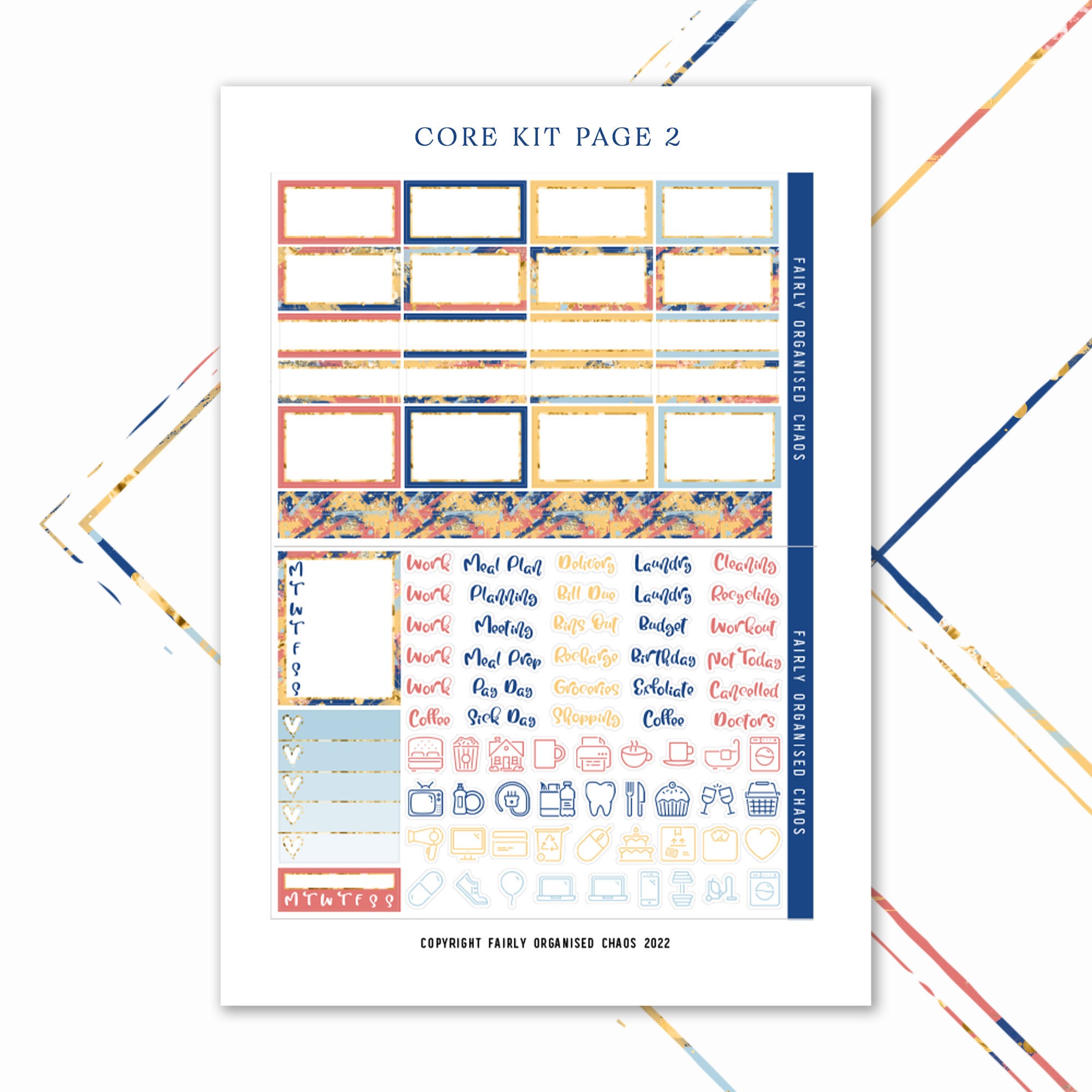 WISHING PRINTABLE STICKER Kit Core Printable Planner - Etsy