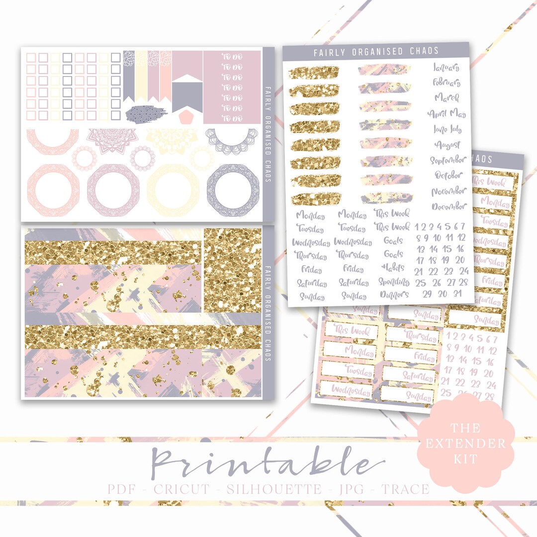 White Christmas Functional PRINTABLE STICKER Kit Printable Planner ...