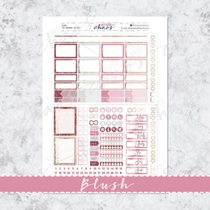 BLUSH Printable Planner Kit Printable Planner Stickers PINK and GOLD ...