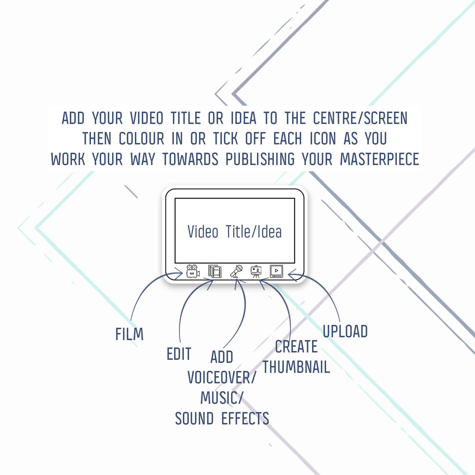 7x9 VIDEO CREATOR TRACKER Printable Youtube Video Tracker, Video ...
