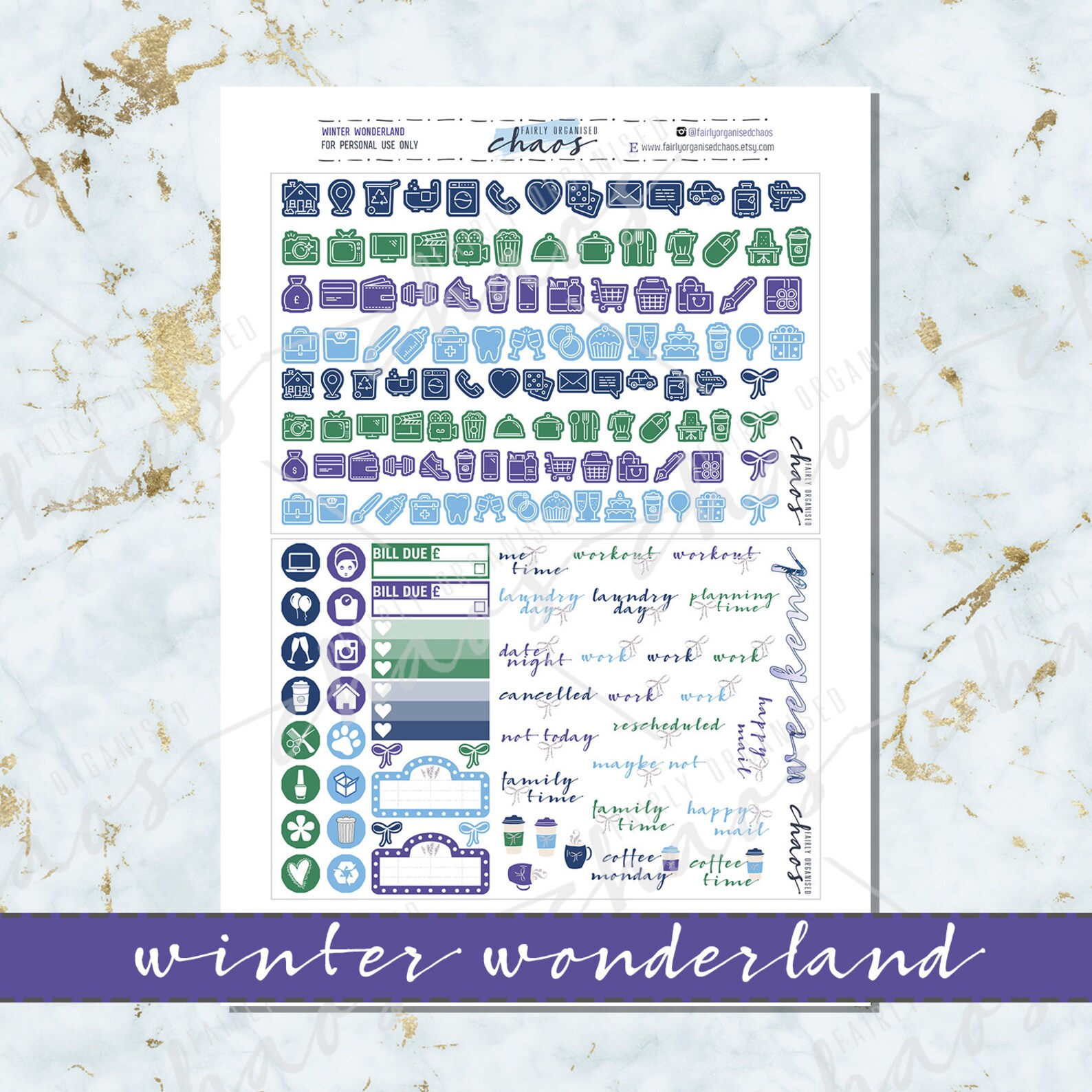 WINTER WONDERLAND PRINTABLE Sticker Kit Winter Kit - Etsy