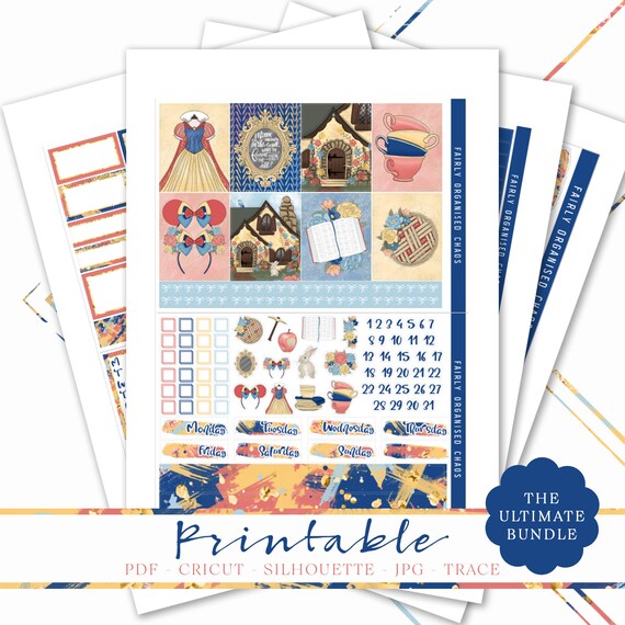 WISHING PRINTABLE STICKER Bundle Princess Printable Planner - Etsy