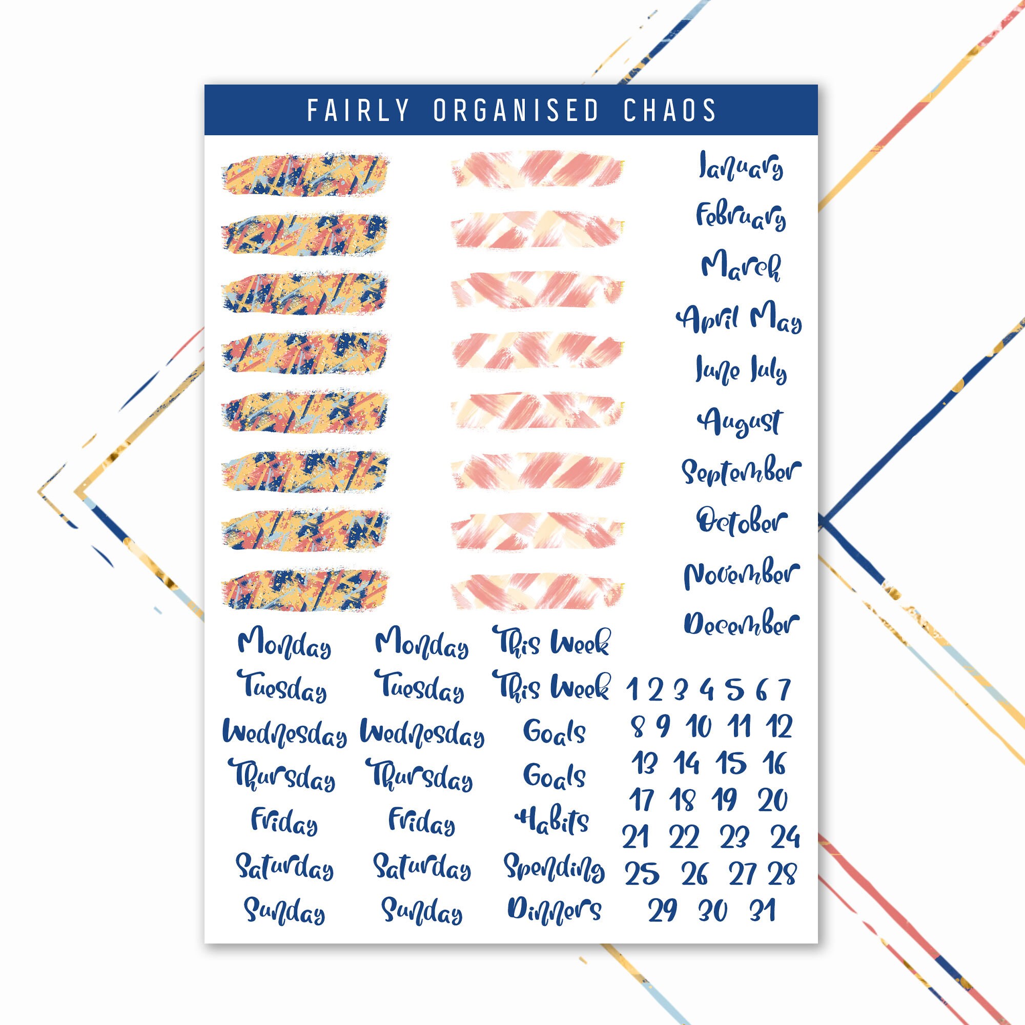 WISHING PRINTABLE STICKER Kit Add on Printable Planner - Etsy