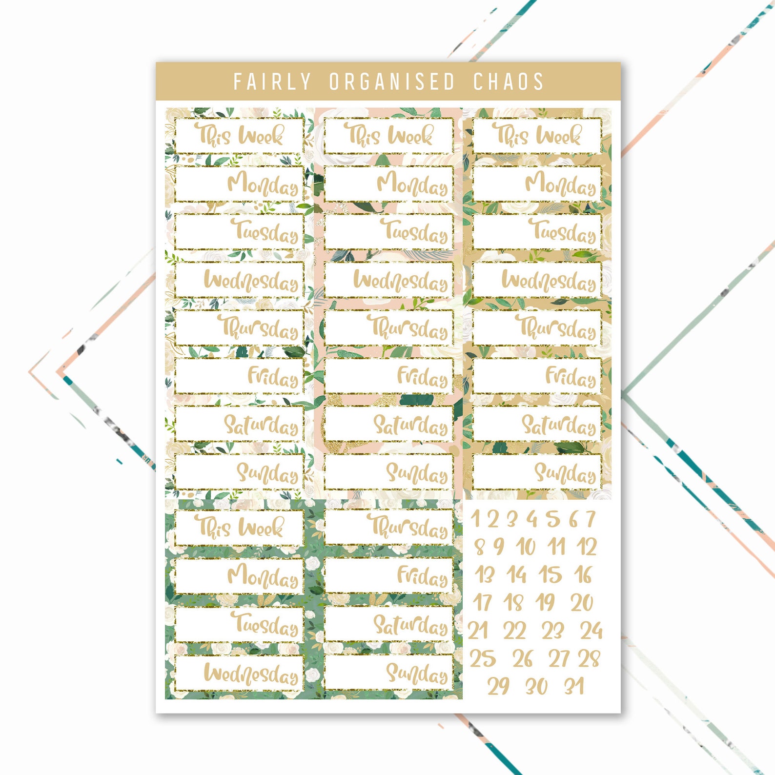 HAPPINESS Blooms PRINTABLE STICKER Kit Add on Printable - Etsy