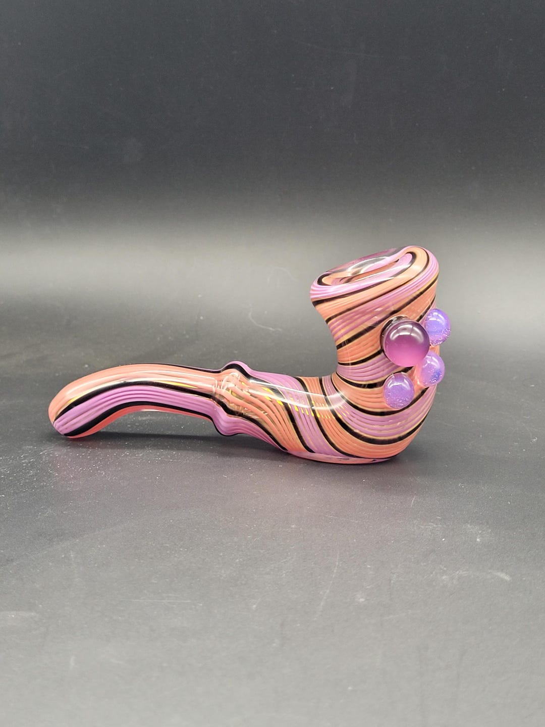 Inside Out Pinstripe Glass Sherlock Pipe - Etsy