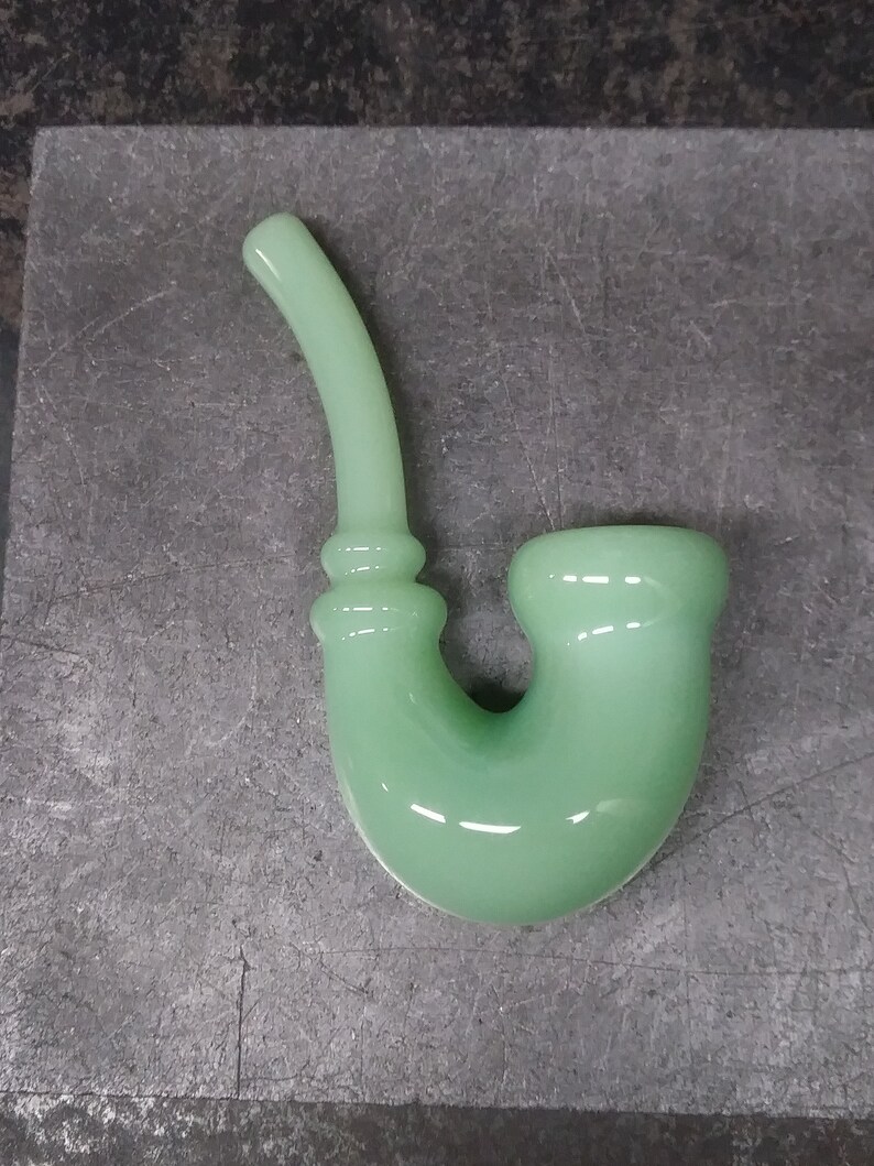 Mint Green Glass Sherlock Pipe | Etsy