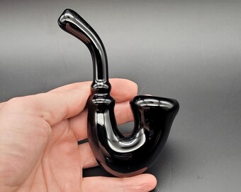 Glass Pipe, Sherlock Pipe, Sand Etched Sherlock, Pipes, Pipe, American ...