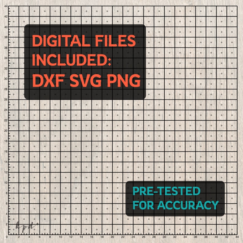 CNC Spoilboard 48x48 Grid - Imperial Numbering (inches) - DXF, SVG, Png ...