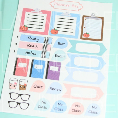 Back to School Printable Planner Stickers for Erin Condren - Etsy