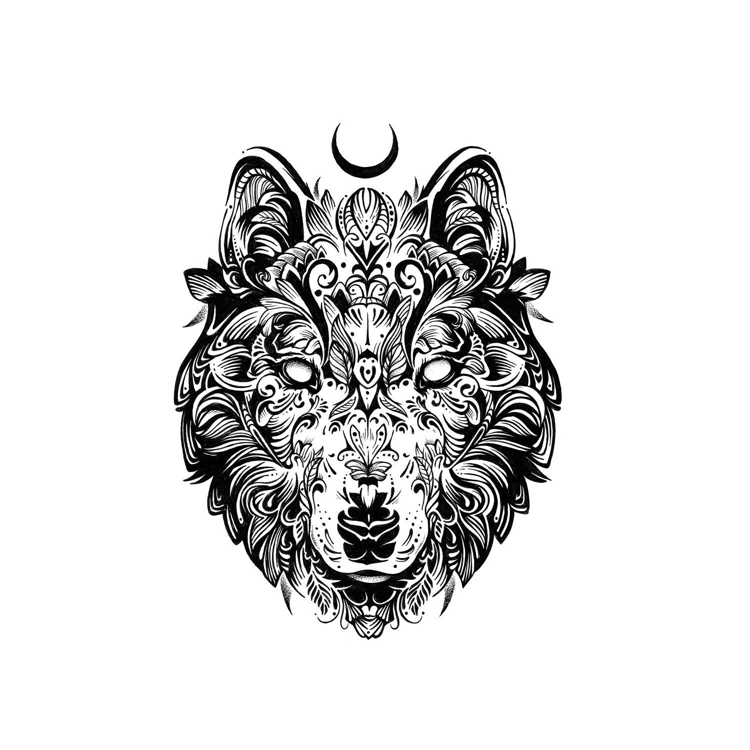 LONE WOLF Limited Edition signed Art Print by Thiago | Etsy