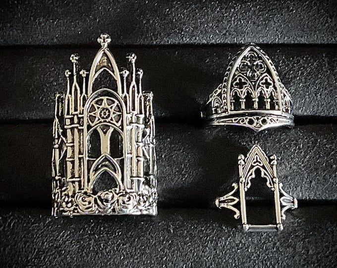 Three Cathedral Window Rings, Ready to Wear or Embellish With Epoxy ...