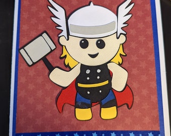 Thor Birthday Greeting Card Thor Printable Bday Invitation Avengers ...