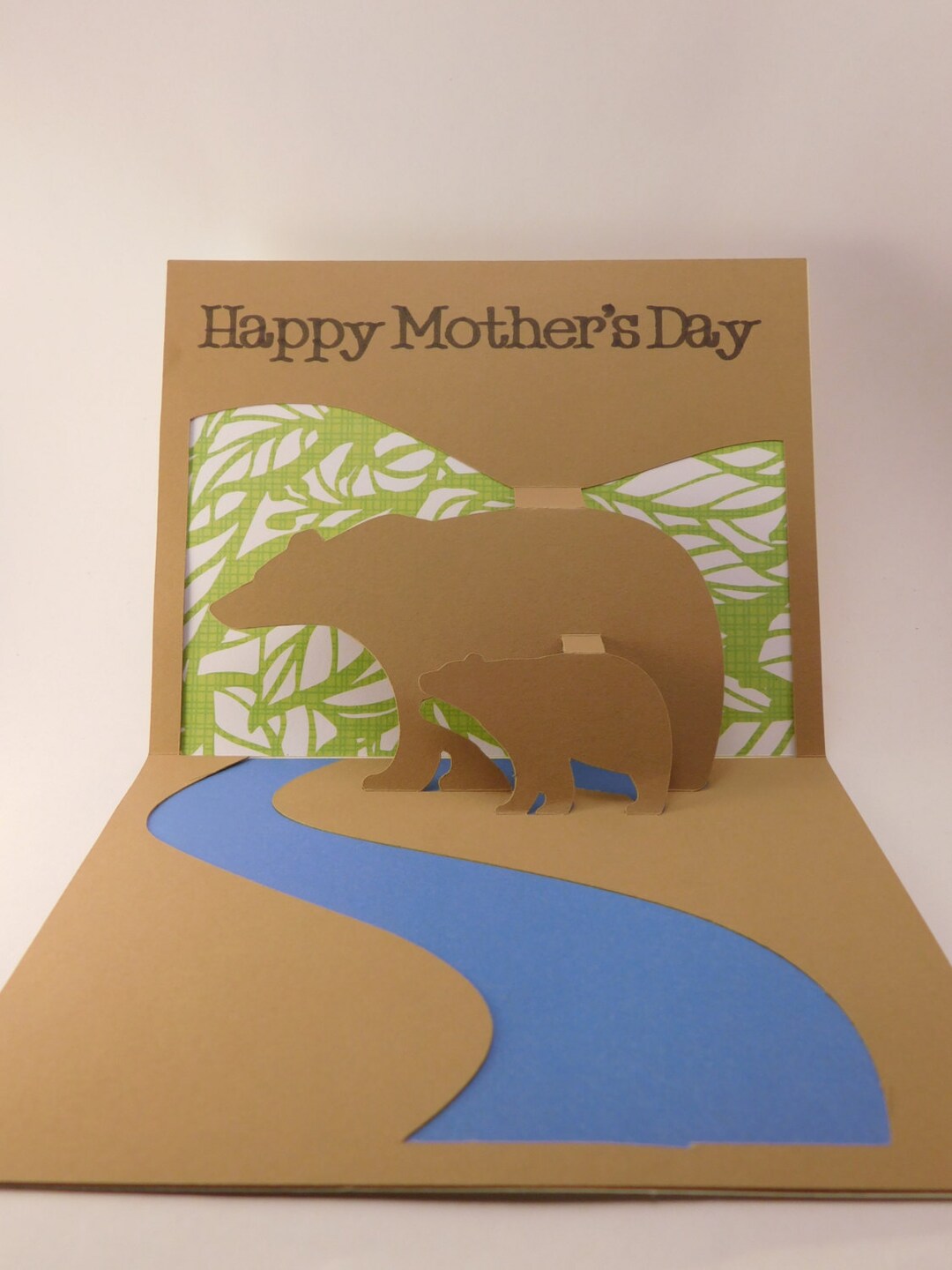 Bear Mother's/father's Day Pop up Card - Etsy