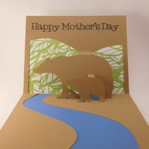 Bear Mother's/father's Day Pop up Card - Etsy