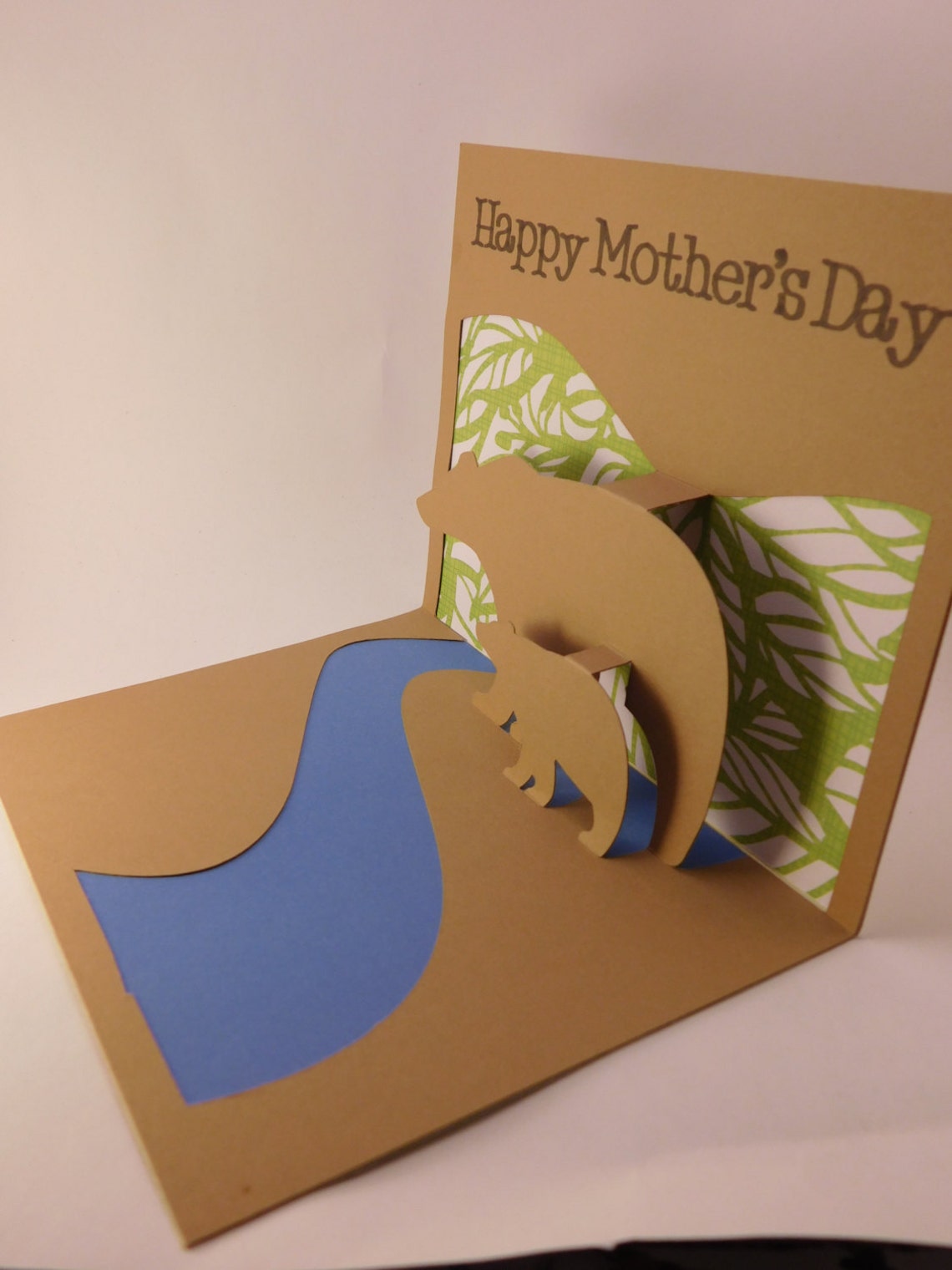 Bear Mother's/father's Day Pop up Card | Etsy