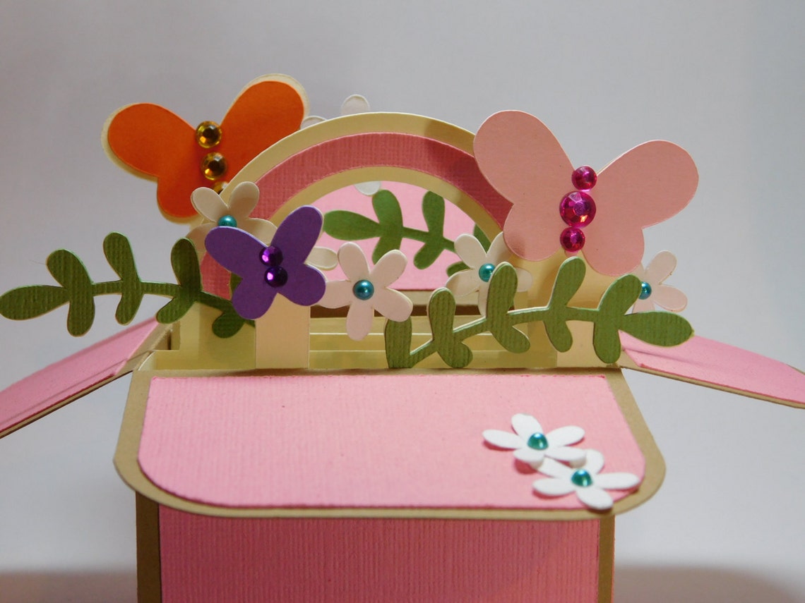 Spring Pop-up Box Card Folds Flat to Fit in Envelope - Etsy