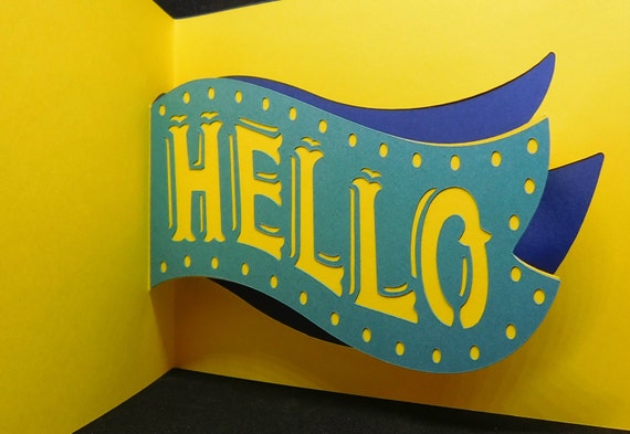 Sending You a Big Hello Pop up Card | Etsy