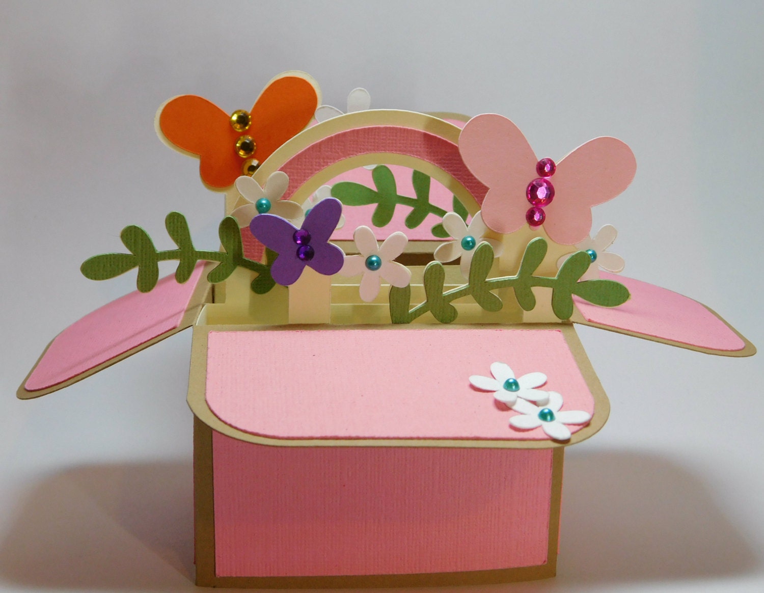 Spring Pop-up Box Card Folds Flat to Fit in Envelope - Etsy
