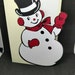 Vintage Snowman Cutout Card - Etsy
