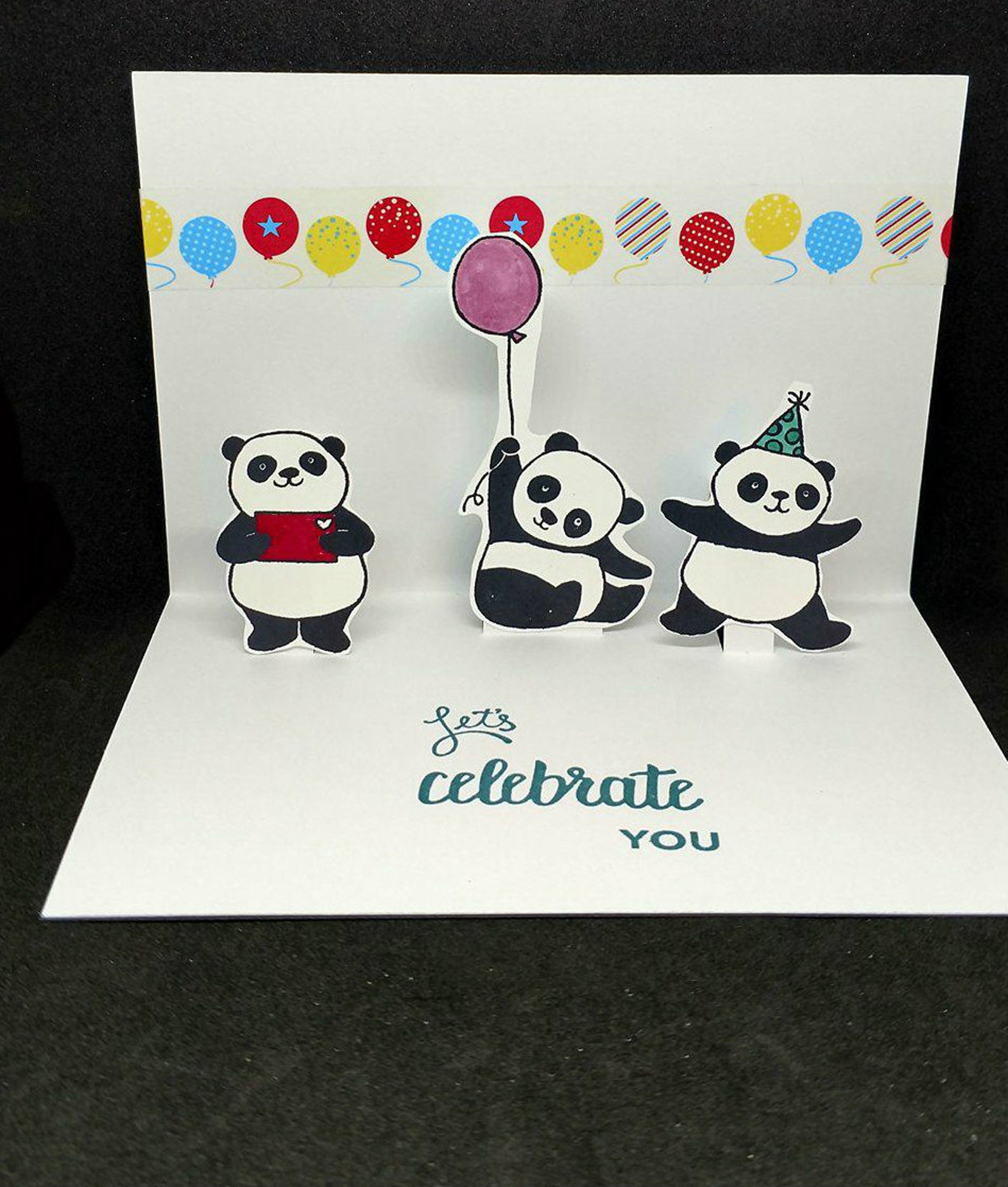 Panda Pop up Card - Etsy