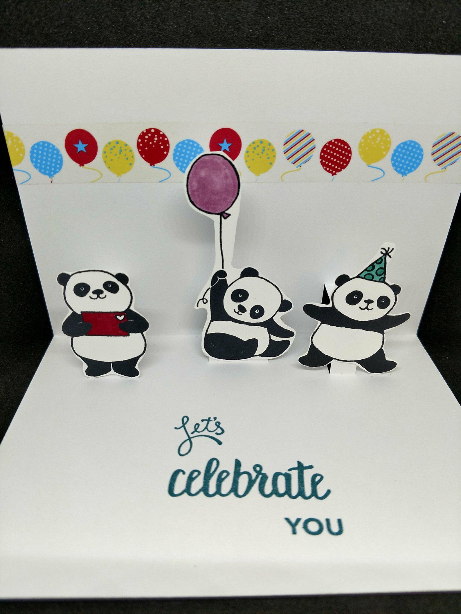 Panda Pop up Card - Etsy