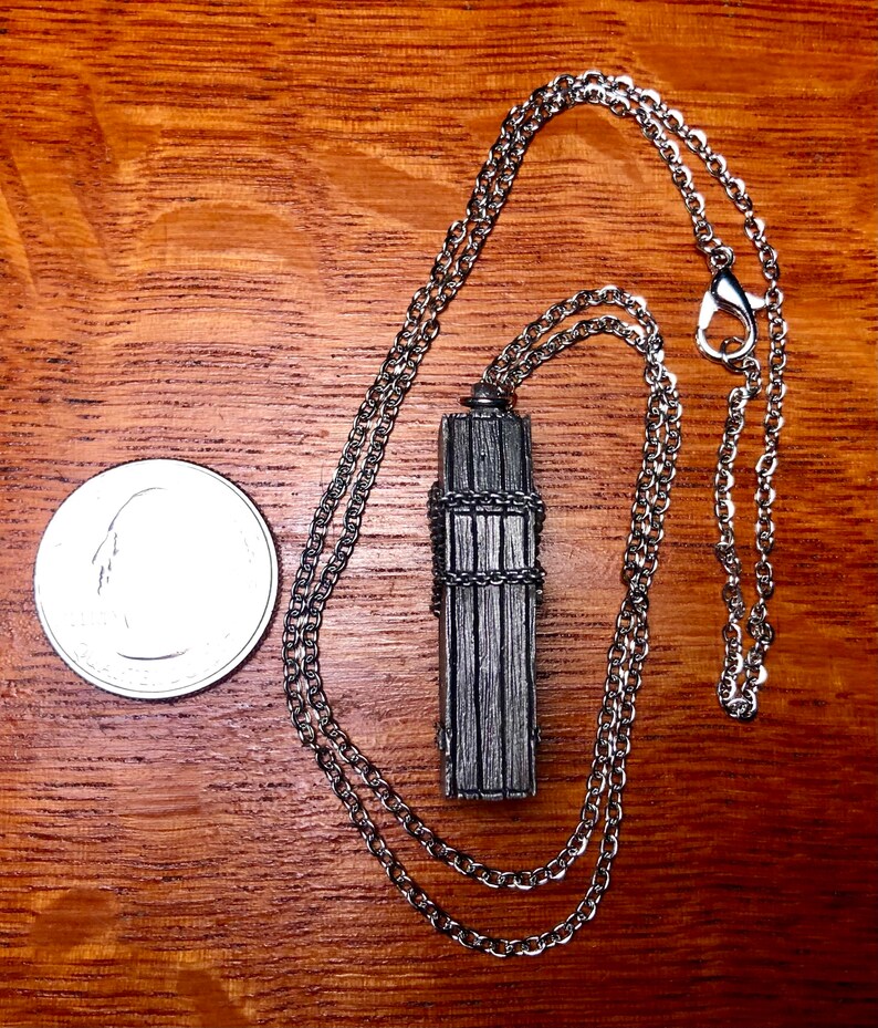 The Chained Coffin Pewter Pendant Casket in Chains | Etsy