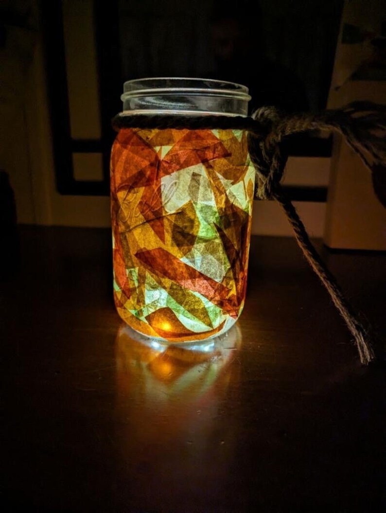 Seasons and Nature Inspired Découpage Mason Jar and Glass Lanterns - Etsy