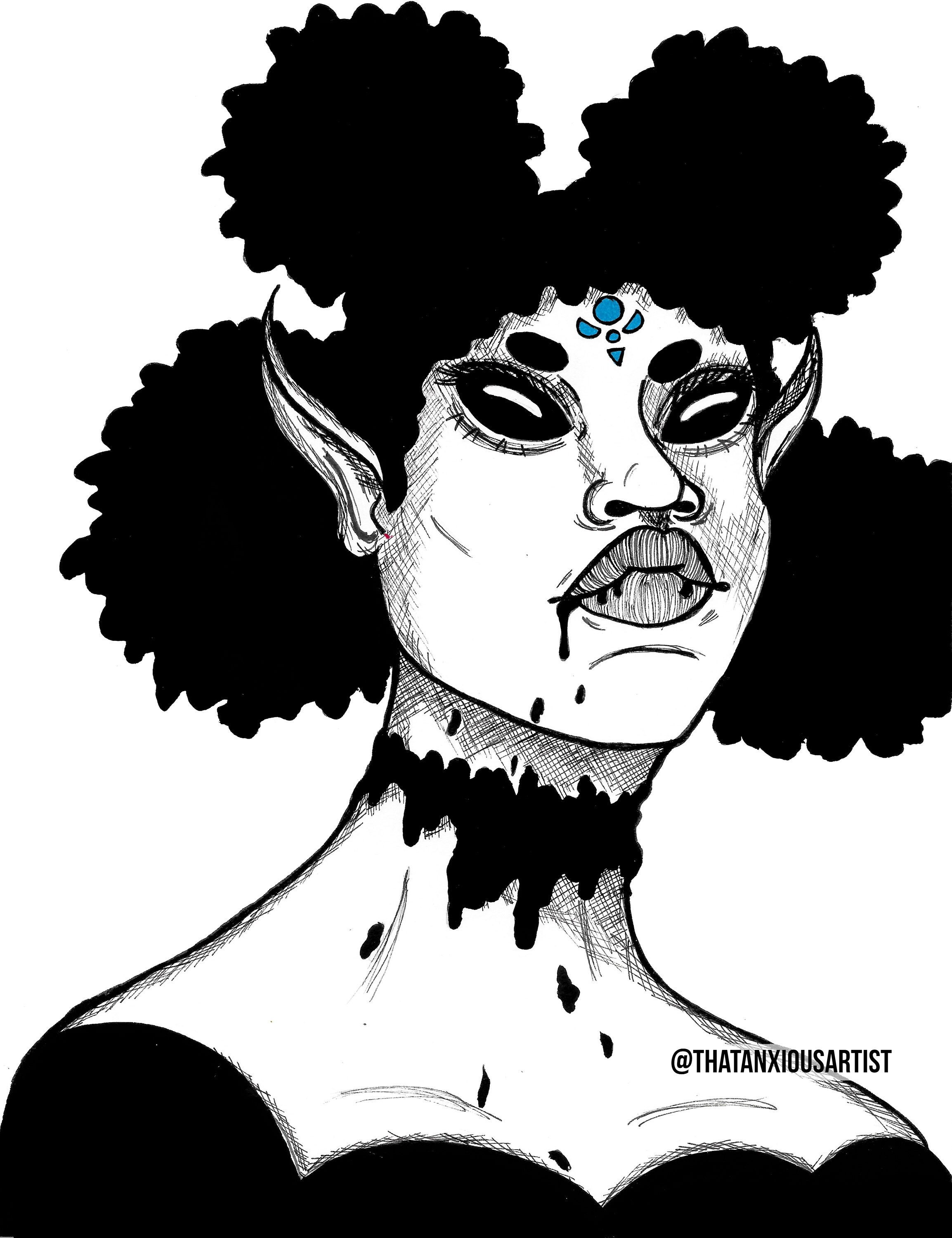 Drip Drip -- Art Print, Wall Art, Weird Art, Spooky Home Decor, Alien ...