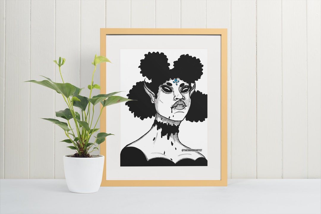 Drip Drip -- Art Print, Wall Art, Weird Art, Spooky Home Decor, Alien ...