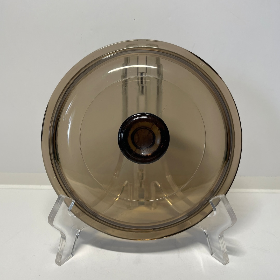 Vintage Corning Vision Pyrex Amber Cookware V-1-C Replacement Glass Lid ...