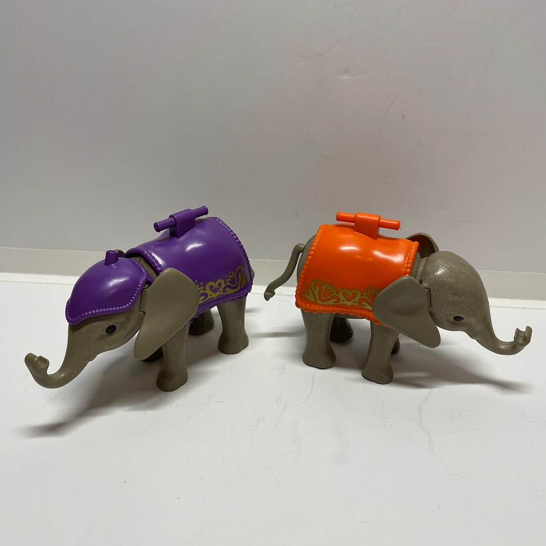 Vintage Playmobil 4235 Circus Orange Purple Elephant Figure Young ...