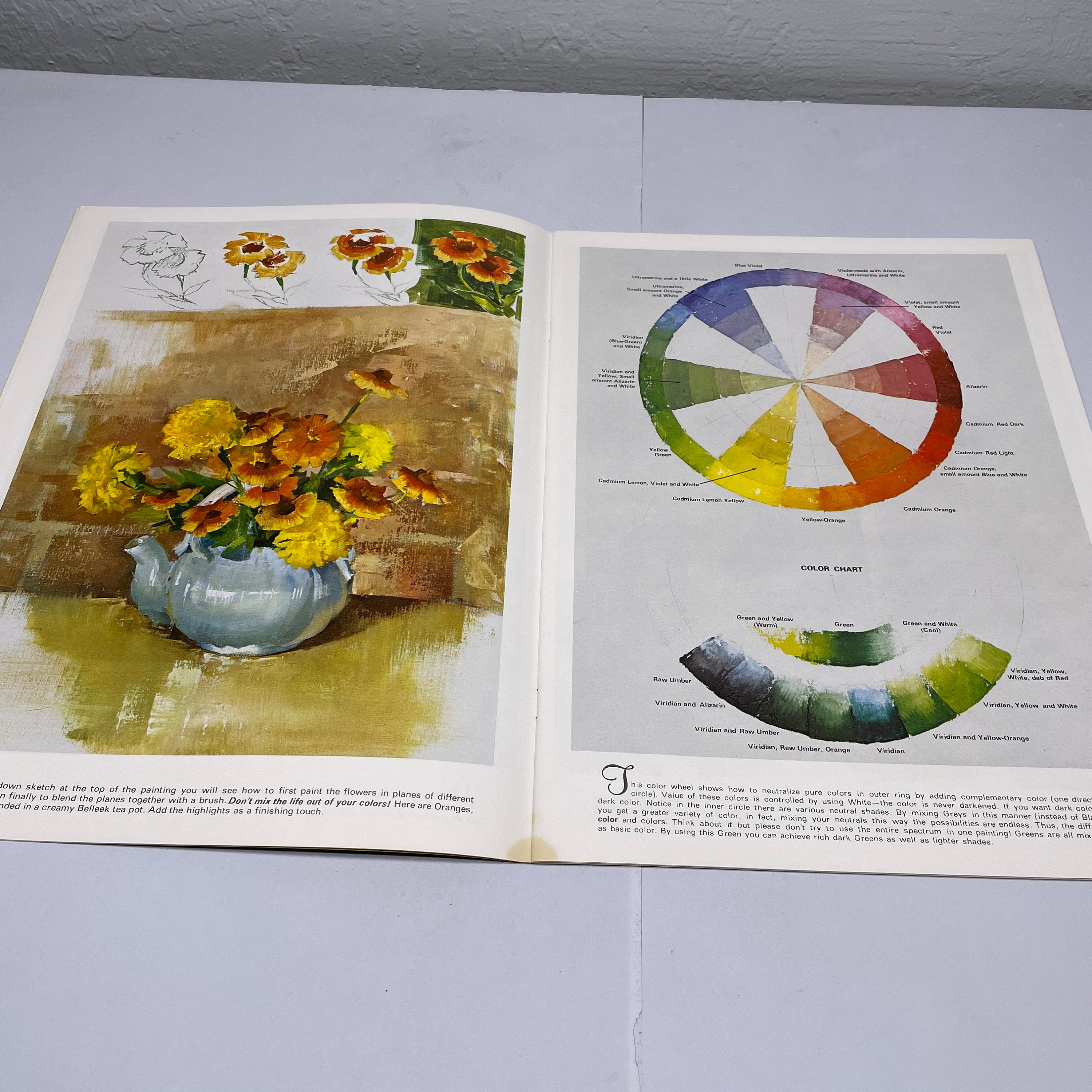 Vintage Walter Foster Art Instruction Book Magic of Flower Painting Nan ...