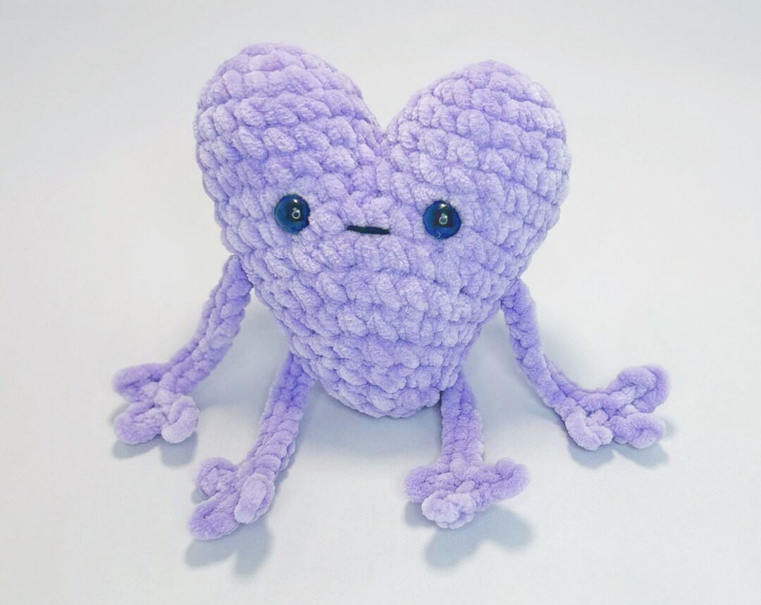 Coeur copain ami fait main au crochet doudou animal en peluche peluche ...