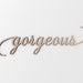 GORGEOUS Wall Art Word Cutout gorgeous Cutout | Etsy