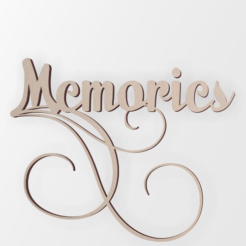 MEMORIES Wall Decor Word Cutout Home Decor Unfinished and - Etsy