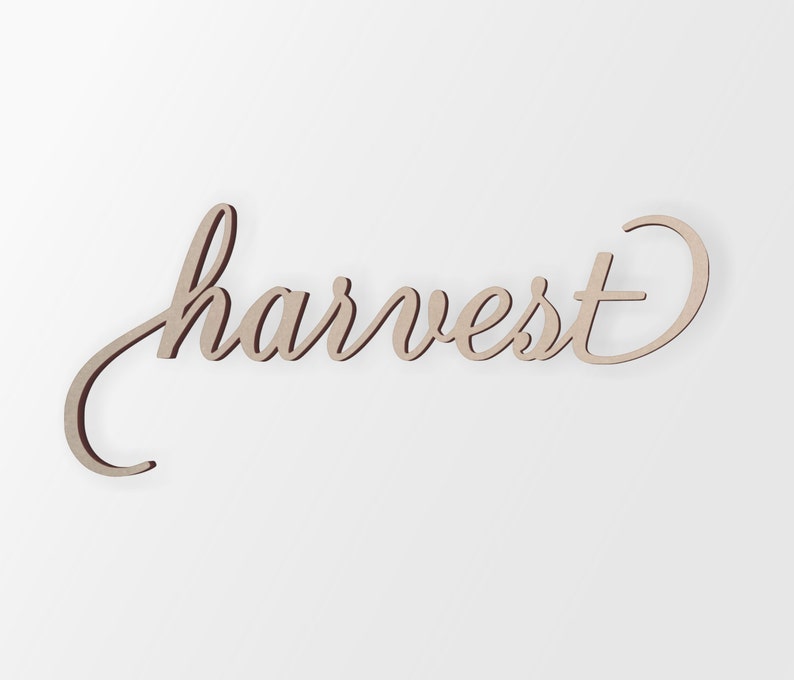 Wooden Word Art harvest Cutout Home Decor - Etsy