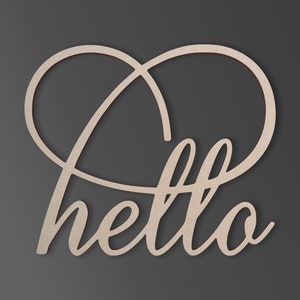 Wall Decor Word Cutout "hello" - Cutout, Home Decor, Unfinished and ...