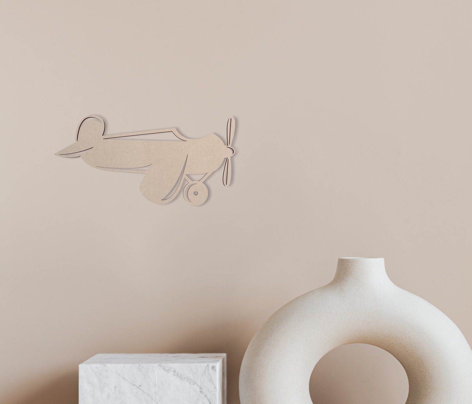 Unfinished Wooden Airplane Wall Art: MDF Plane Decor - Etsy