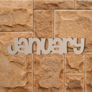 Word Cutout "january" - Cutout, Home Decor, Unfinished and Available in ...