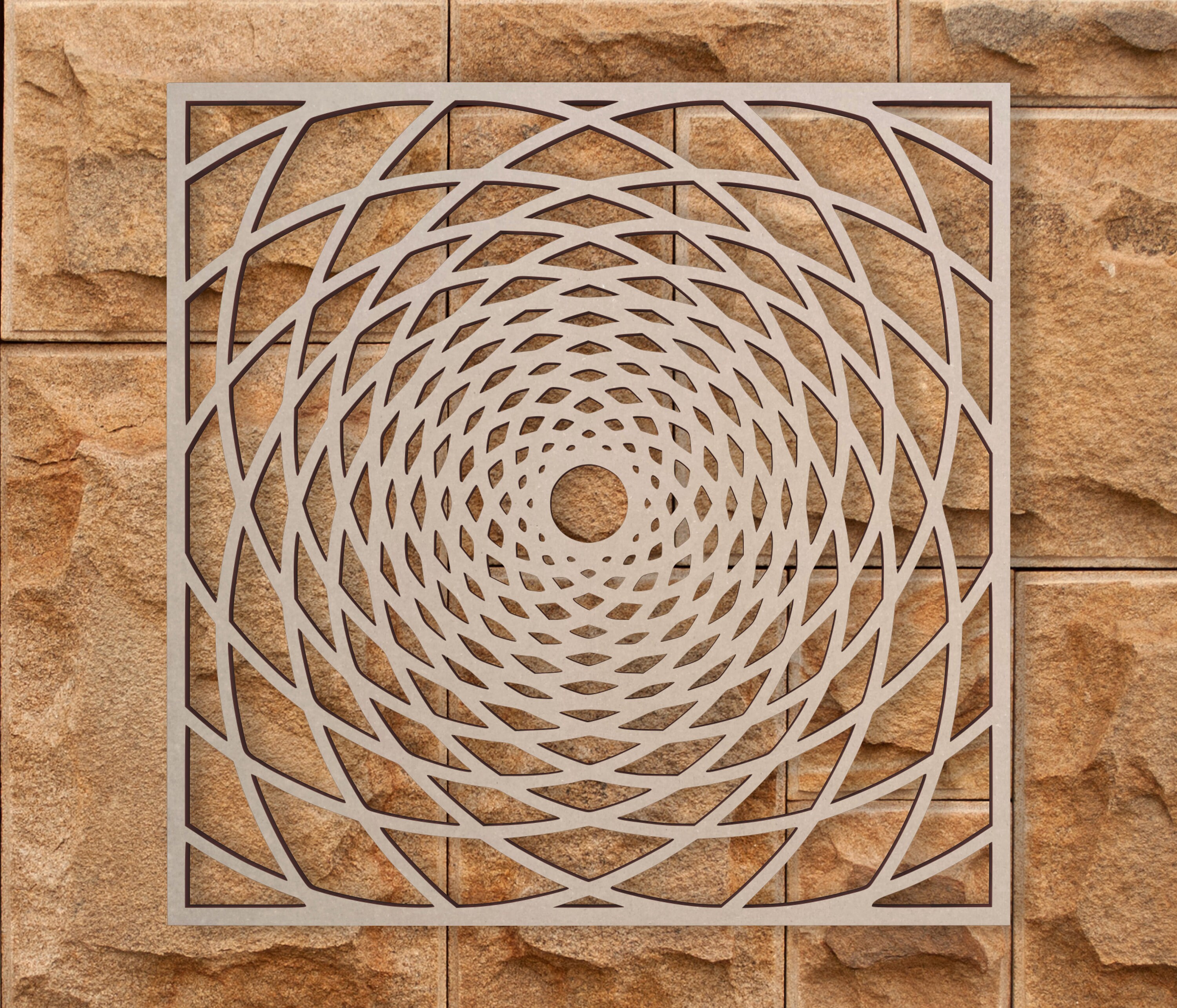 Wood Fretwork Panel: Mandala Wall Art, Privacy Screen - Etsy