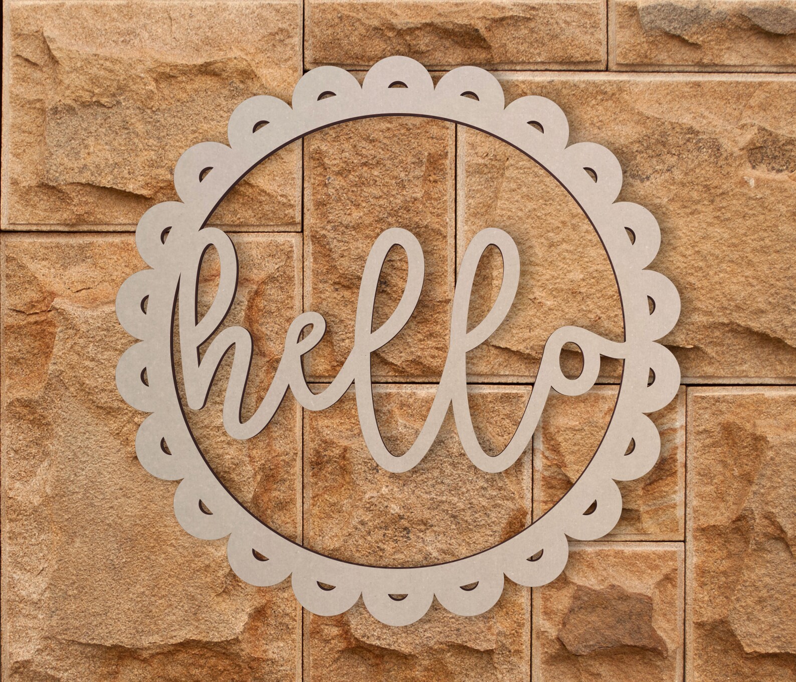 Wooden Sign hello Cutout Home Decor Unfinished - Etsy