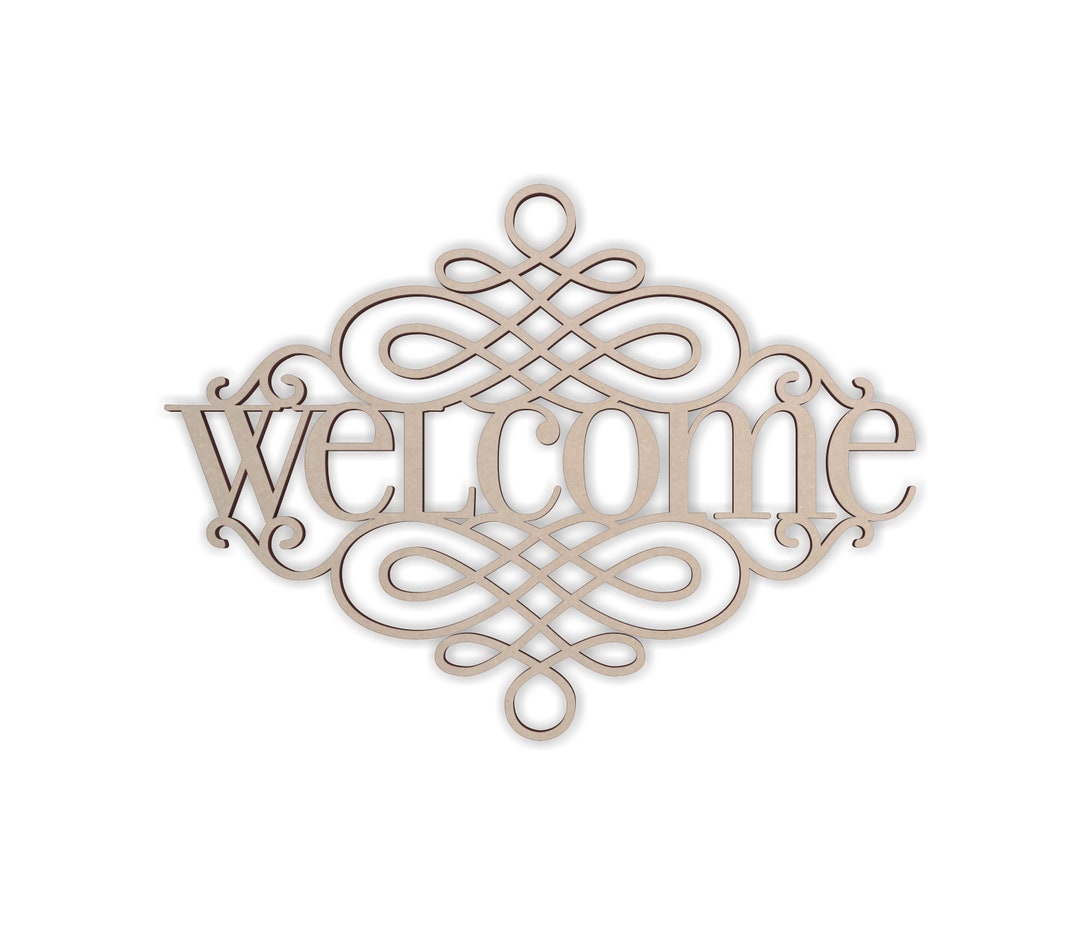 Wooden Welcome Sign, Word Wooden Cutout, Welcome Wall Art, Home Decor ...